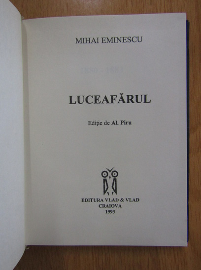 Mihai Eminescu - Luceafarul - Cumpără